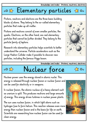 Protons, Neutrons, Electrons - Flashcards | Chemistry | Atomic ...