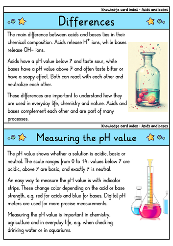 Acids and Bases - Flashcards | Chemistry | Properties, Theories ...