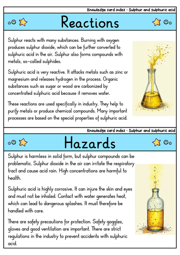 Sulfur and Sulfuric Acid - Flashcards | Chemistry | Properties ...