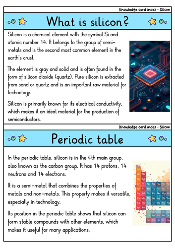 Silicon - Flashcards | Chemistry | Properties, Uses & Importance ...