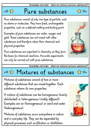 Substances - Flashcards | Chemistry | Types, Separation Methods ...