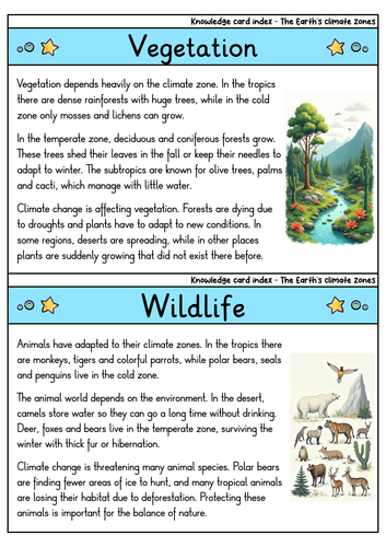 Earth's Climate Zones - Flashcards | Geography | Types, Characteristics ...