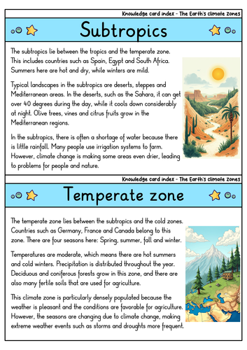 Earth's Climate Zones - Flashcards | Geography | Types, Characteristics ...