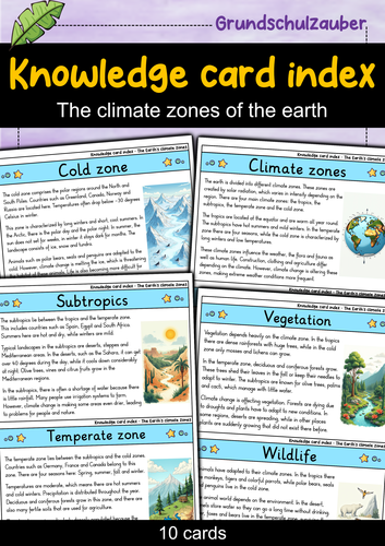 Earth's Climate Zones - Flashcards | Geography | Types, Characteristics ...