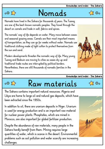 The Sahara - Flashcards | Geography | Desert, Climate & Ecosystems ...