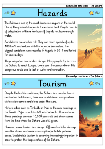 The Sahara - Flashcards | Geography | Desert, Climate & Ecosystems ...