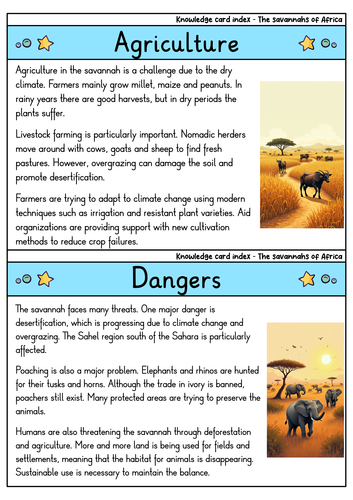 The African Savannas - Flashcards | Geography | Ecosystems, Wildlife ...