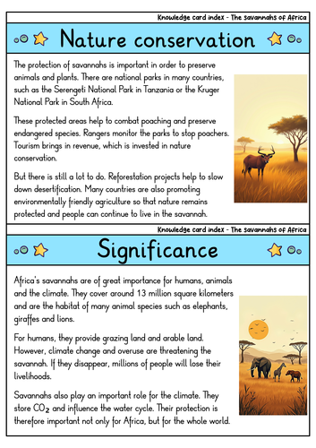 The African Savannas - Flashcards | Geography | Ecosystems, Wildlife ...