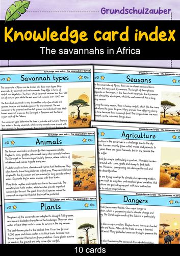 The African Savannas - Flashcards | Geography | Ecosystems, Wildlife ...