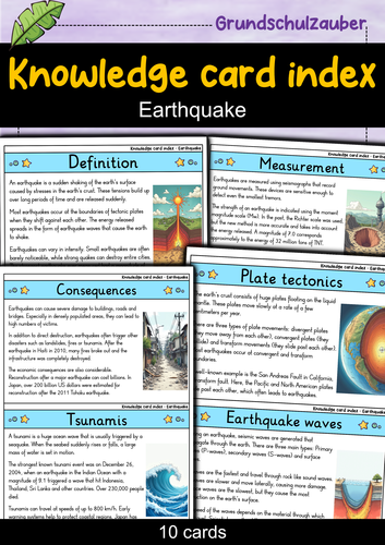 Earthquakes - Flashcards | Geography | Causes, Effects & Measurement ...