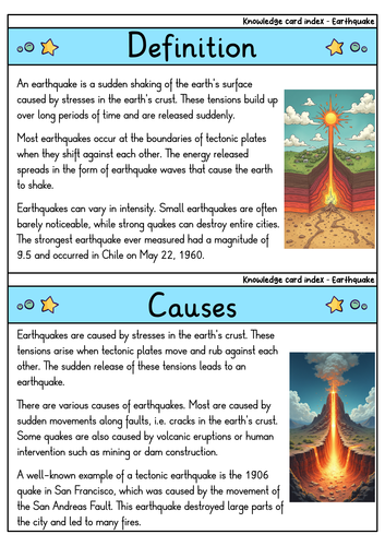 Earthquakes - Flashcards | Geography | Causes, Effects & Measurement ...