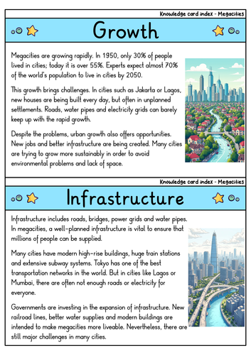 Megacities - Flashcards | Geography | Urbanization, Challenges & Growth ...