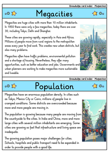 Megacities - Flashcards | Geography | Urbanization, Challenges & Growth ...