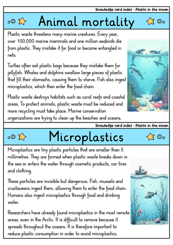 Plastic in the Ocean - Flashcards | Environmental Science | Impact ...
