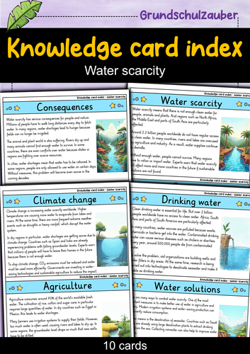 Water Scarcity - Flashcards | Geography | Causes, Impact & Solutions ...