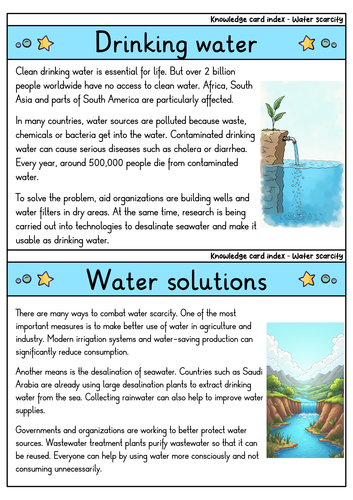 Water Scarcity - Flashcards | Geography | Causes, Impact & Solutions ...