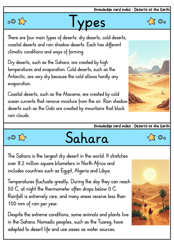 Deserts - Flashcards | Geography | Types, Climate & Ecosystems ...