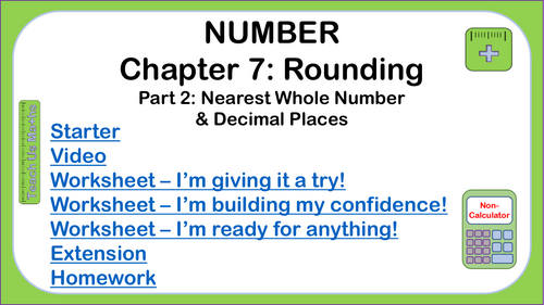 Rounding - Nearest Whole Number & Decimal Places (N 7.2) | Teaching ...