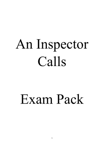 GCSE Exam-Style Questions for An Inspector Calls: A Comprehensive Tool ...
