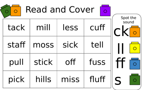 Phonics Sounds Spotting Cover Game | Teaching Resources