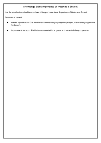 Revision: Knowledge blast prompts (International AS Edexcel Biology ...