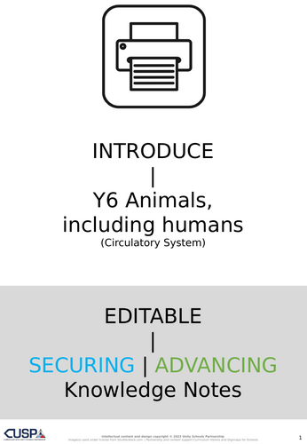 UKS2 Animals including humans unit of work | Teaching Resources