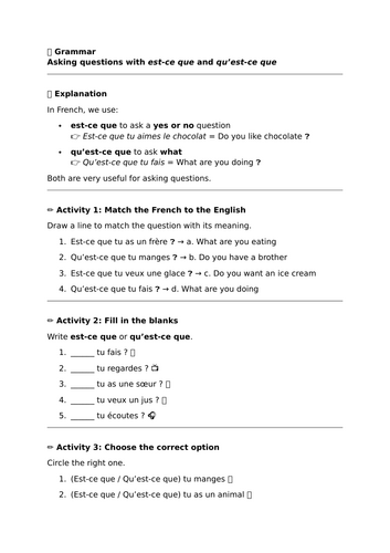 Studio 1 - Module 2 - Miam miam! - Grammar - Asking Questions with est ...