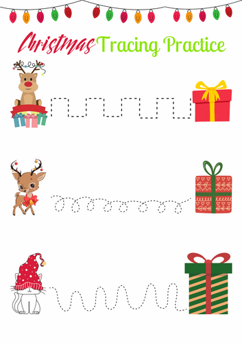 Christmas Tracing Lines Worksheets – 10 Fun Fine Motor Practice Pages ...
