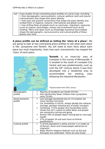 OCR A Level Geography Changing Spaces; Making Places | Teaching Resources