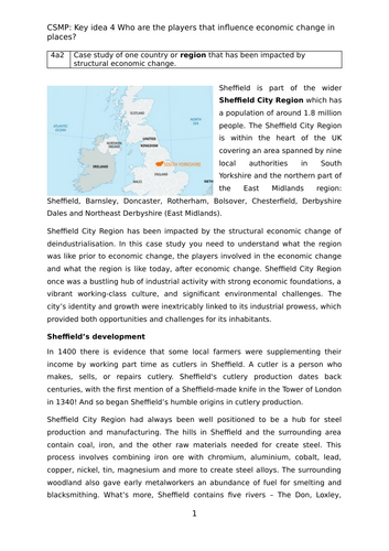 OCR A Level Geography Changing Spaces; Making Places | Teaching Resources