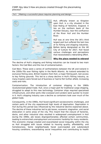 OCR A Level Geography Changing Spaces; Making Places | Teaching Resources