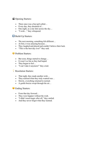 Wishing Tales: 20 Magical Ideas + Model Story for KS2 Writers | Free ...