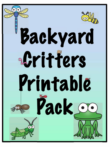 Insects Math and Literacy Worksheets | Spring Bugs & Flowers | Garden ...