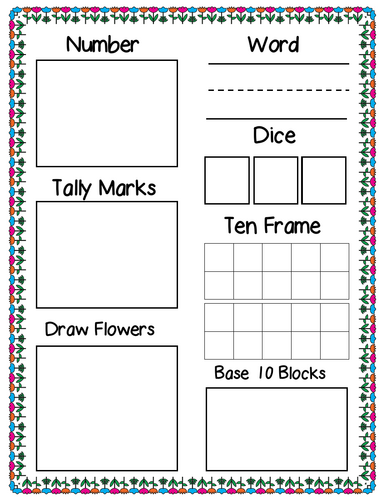 Numbers 1 to 20 Sense Worksheets | Spring Math Morning Work Activities ...