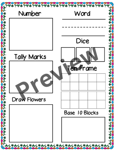 Numbers 1 to 20 Sense Worksheets | Spring Math Morning Work Activities ...
