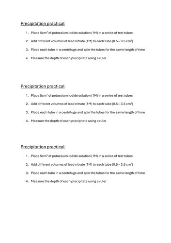 Precipitation reactions A level Chem lesson with questions and answers ...