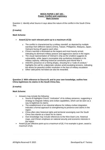 IBDP HL SL Global Politics Paper 1 MOCK 2x sets (C, D) – Sovereignty ...