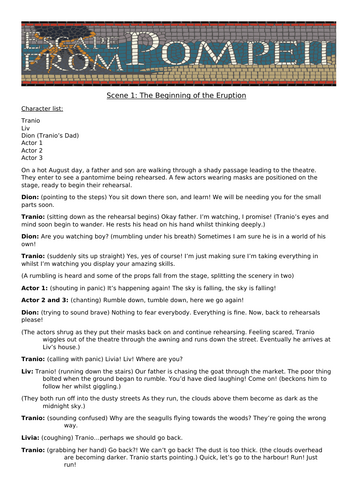 Year 4 English Unit - Escape from Pompeii - Playscripts | Teaching Resources
