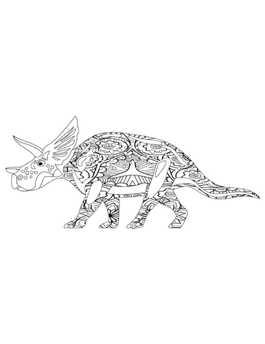Mindfulness Dinosaurs Coloring Pages for Kids – 22 Relaxing Printable ...