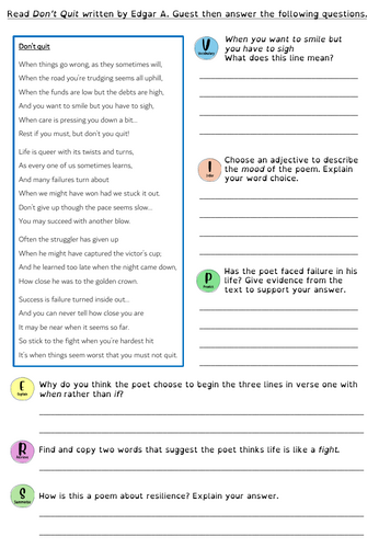 SATS revision - reading comprehension 3 poetry | Teaching Resources