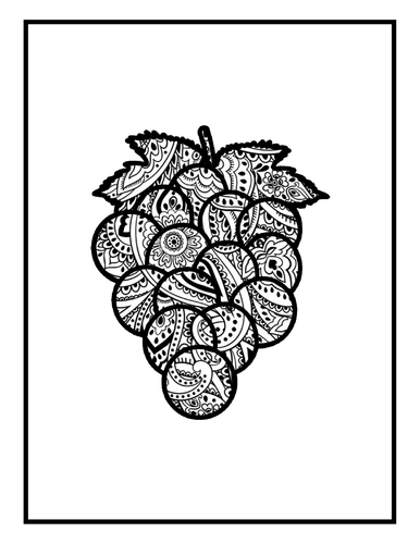 Mindfulness Fruits Coloring Pages for Kids - 26 Fun & Calming Printable ...