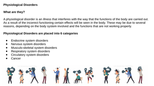 BTEC Health and Social Care - Unit 14 Physiological Disorders ...