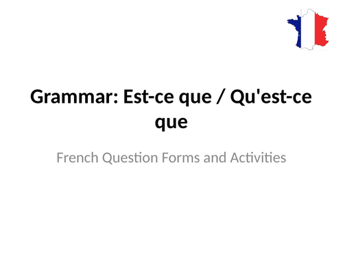 Studio 2 (Vert) - Module 1 - La télé - Grammar - Est-ce que / Qu’est-ce ...