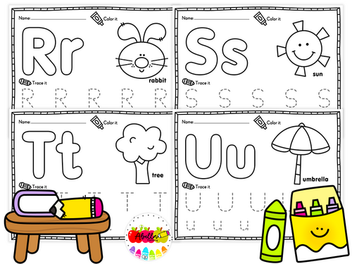 Preschool Alphabet Tracing the Letters Worksheets | Kindergarten ...