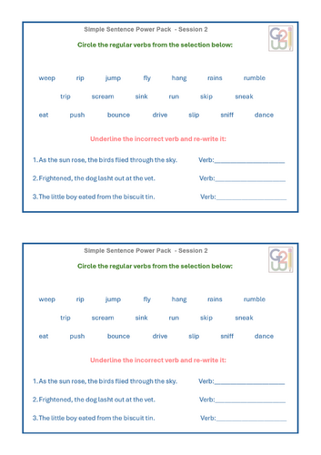 Simple Sentence Power Pack | Teaching Resources