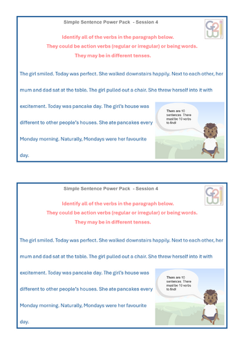 Simple Sentence Power Pack | Teaching Resources