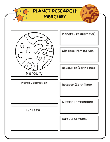 Planets Research Project : STEM Activities & worksheets | Teaching ...