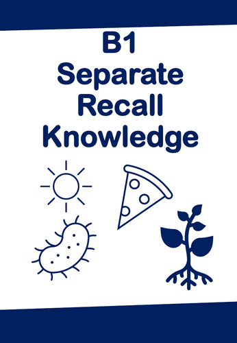 AQA B1 Biology (Separate) 100 Multiple Choice Questions with answers ...