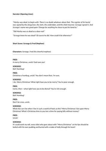 A Christmas Carol Drama Unit | KS3–KS4 Performance Skills & Ensemble ...