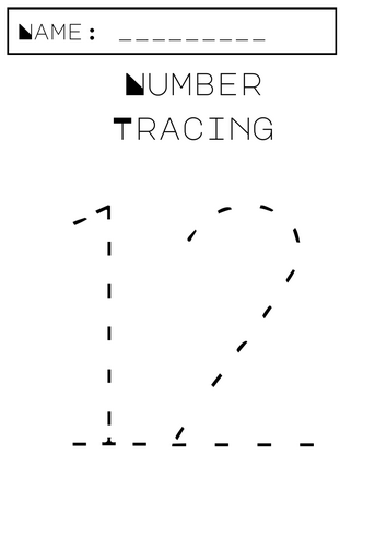 Preschool Number Tracing Worksheets 1-20 | Teaching Resources
